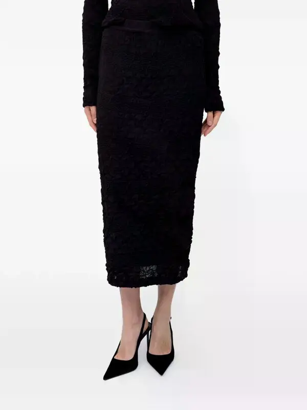 BOSS Textured Panelled Midi Skirt