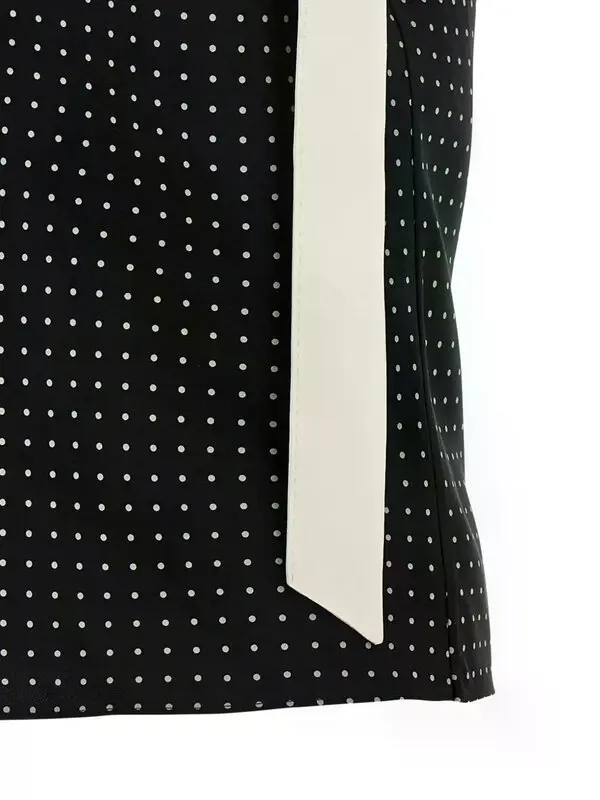TOM FORD Polka Dot Tuxedo Band Top - Black