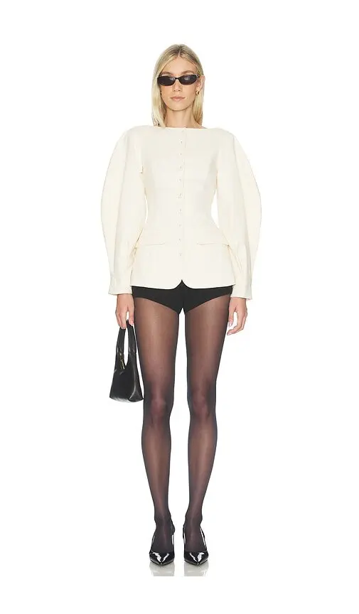 WeWoreWhat Peplum Blazer With Cocoon Sleeves