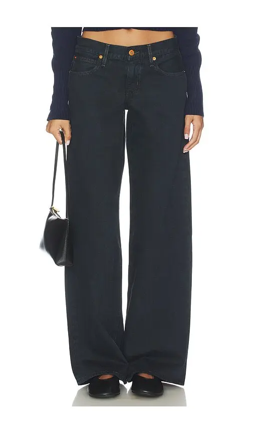 SLVRLAKE Lexi Wide Leg Jeans - Washed Black
