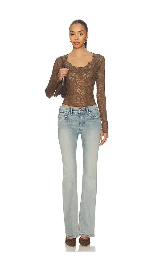 Free People All Night Lace Top - Teak