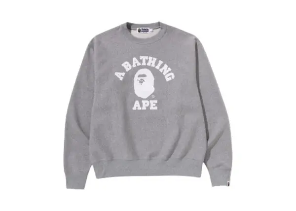 A BATHING APE Classic College Crewneck Sweatshirt