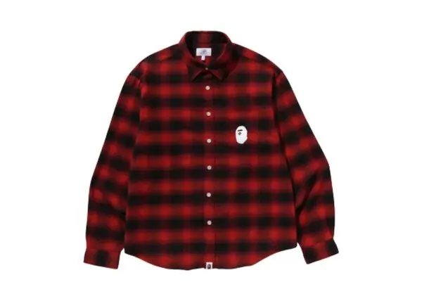 A BATHING APE Block Check Relaxed Fit Shirt