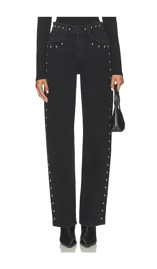Joe's Jeans The Margot Studded Straight Leg Jeans - Chic Shadow
