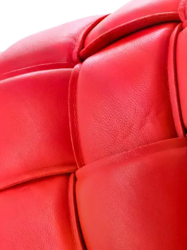 Bottega Veneta Cassette Padded Maxi Intrecciato Leather Crossbody Bag - Red
