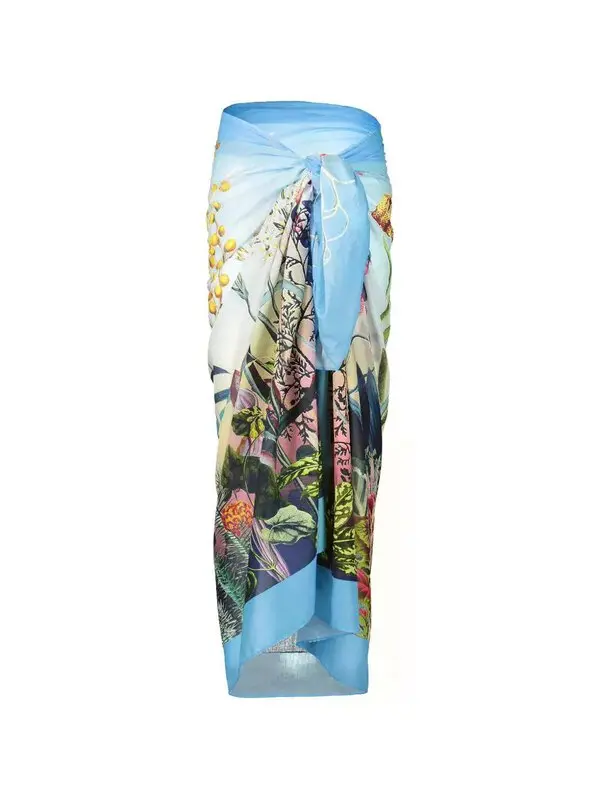 MARISSA COLLECTIONS Floral-print Pareo - Blue