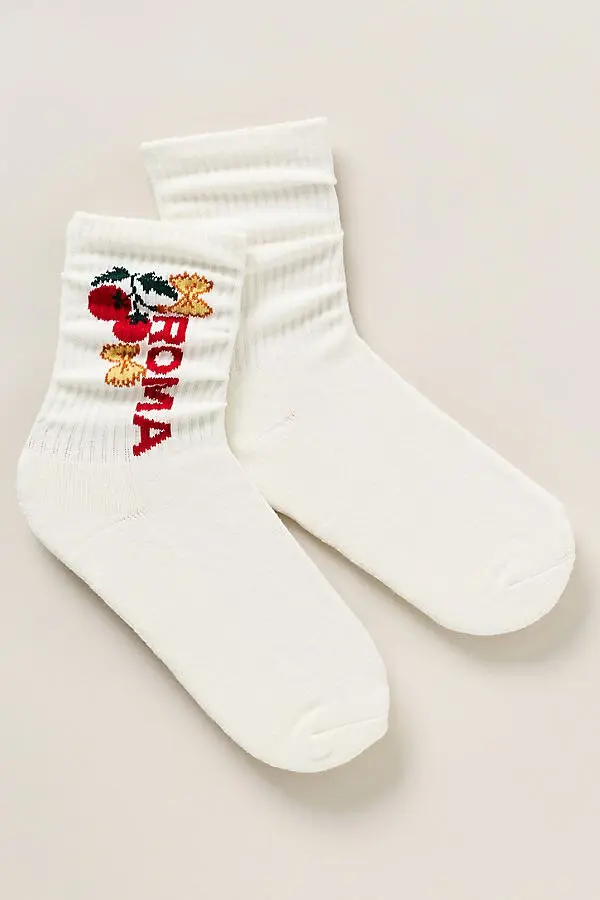 Anthropologie City Icon Crew Socks - Roma