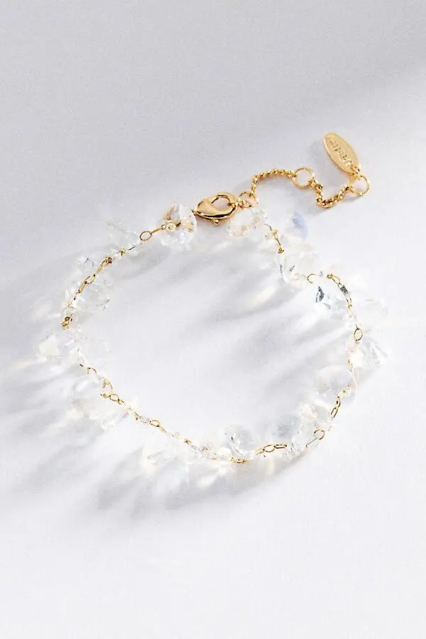 Anthropologie Dotted Crystal Bracelet - Clear