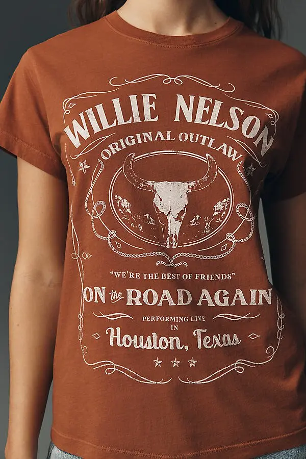 LETLUV Willie Nelson T-shirt Top