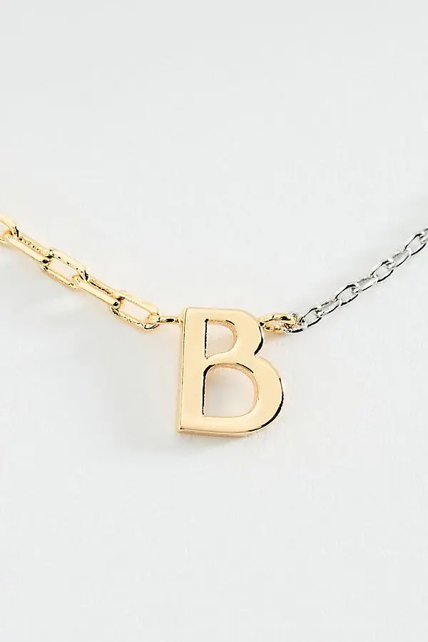 Anthropologie Monogram Necklace - B