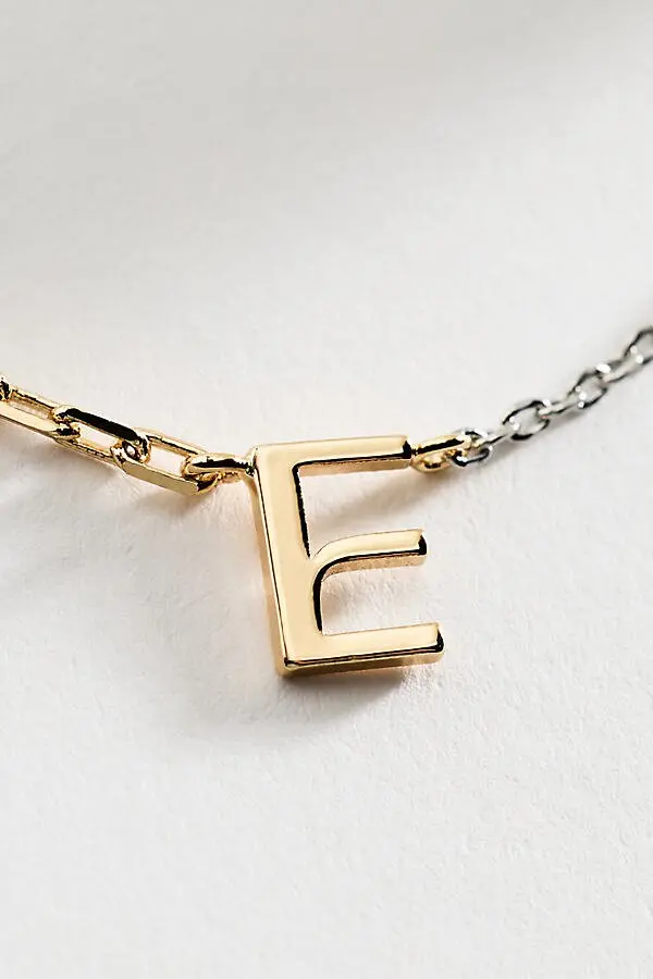 Anthropologie Monogram Necklace - E