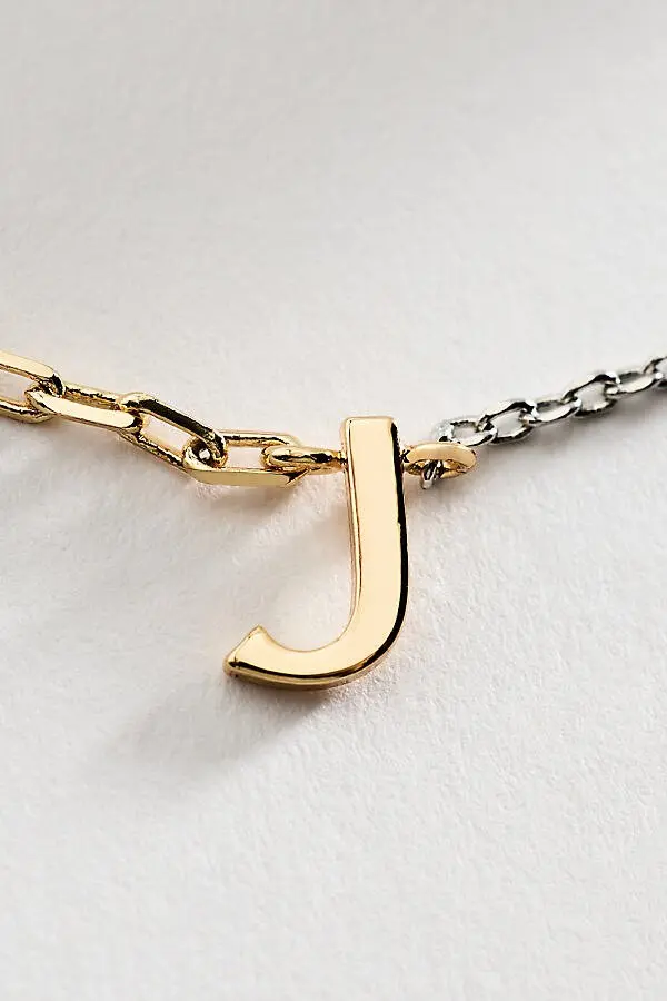 Anthropologie Monogram Necklace - J