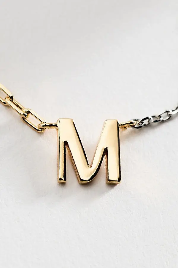 Anthropologie Monogram Necklace - M