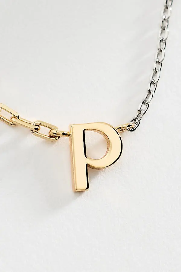 Anthropologie Monogram Necklace - P