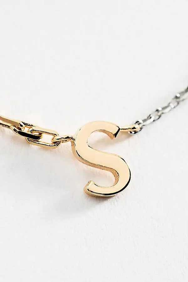 Anthropologie Monogram Necklace - S
