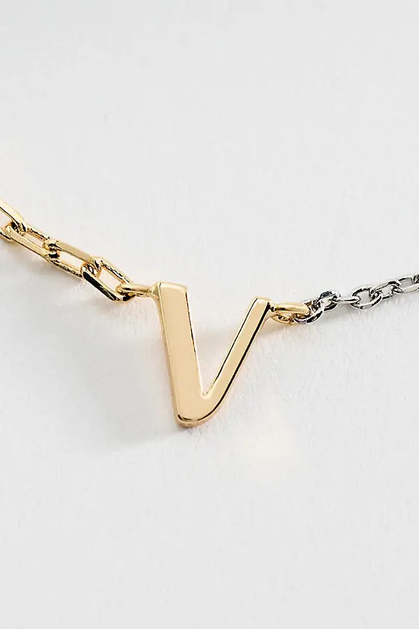 Anthropologie Monogram Necklace - V