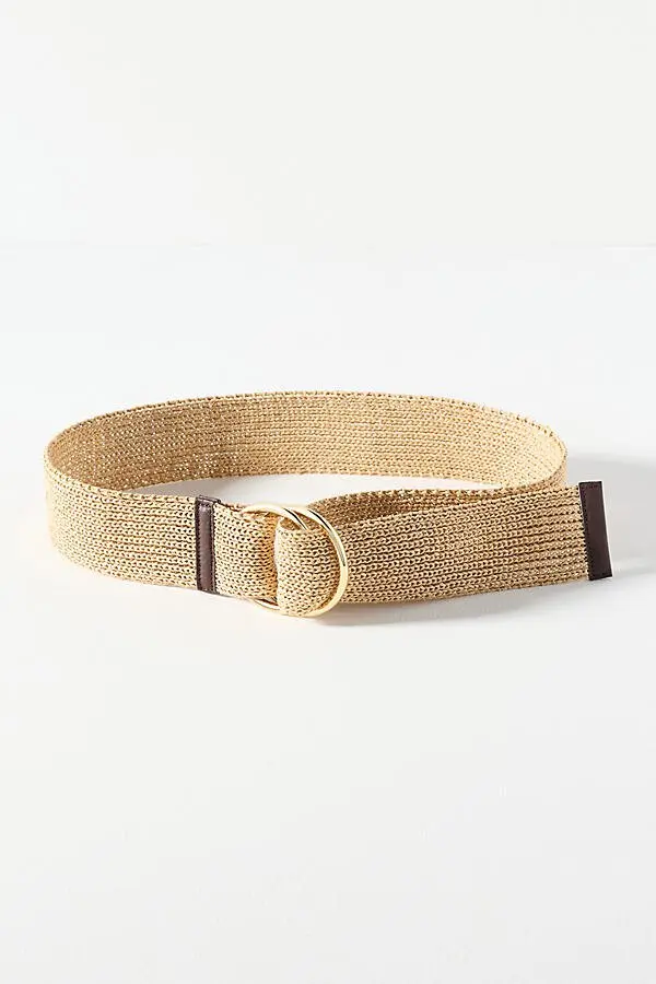 B-low The Belt Woven Ring Belt - Chocolate/gold