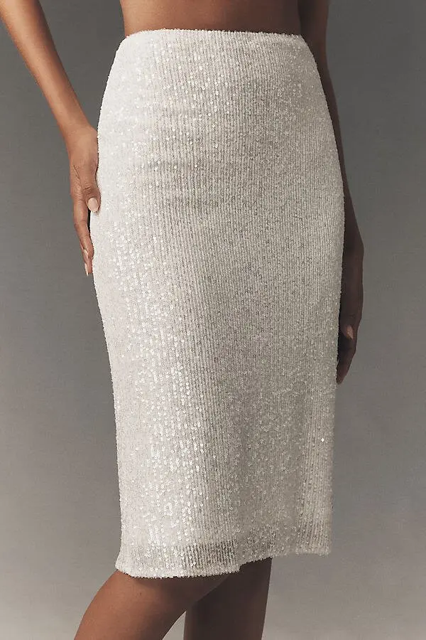 MARE MARE Sequin Bias Midi Skirt