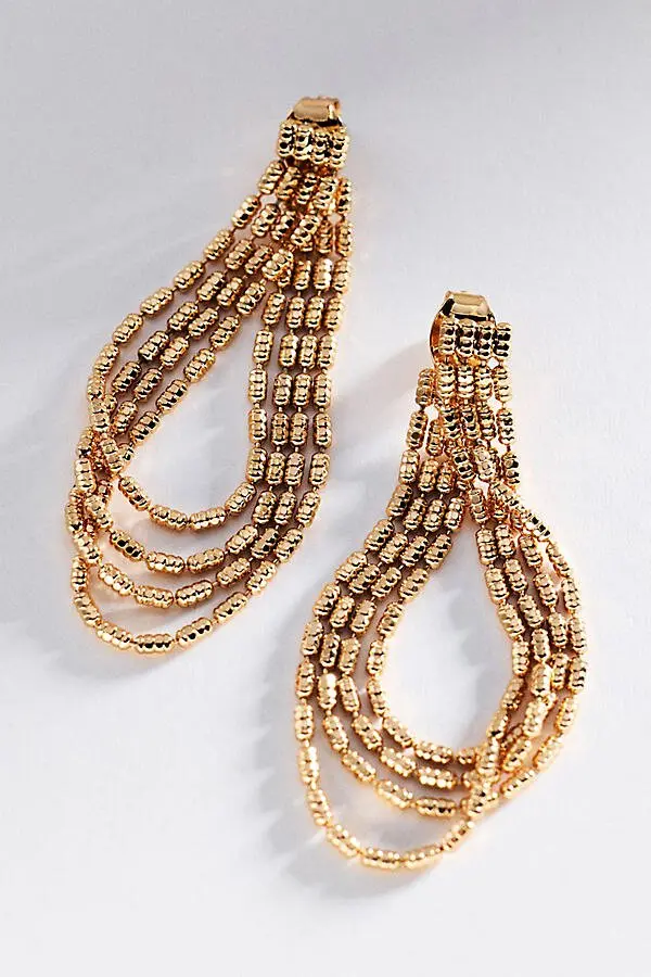 Anthropologie Layered Loop Earrings - Gold