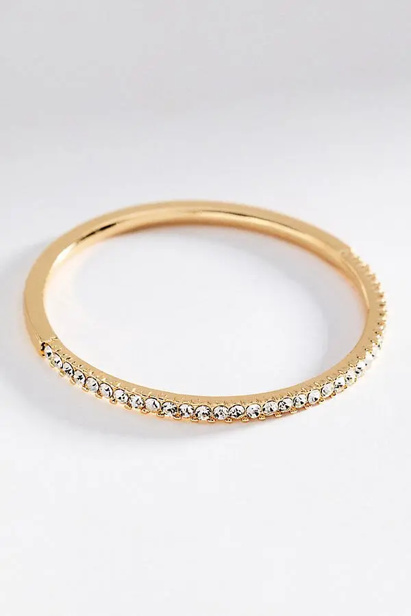 Anthropologie Pavé Diamond Cuff Bracelet - Gold