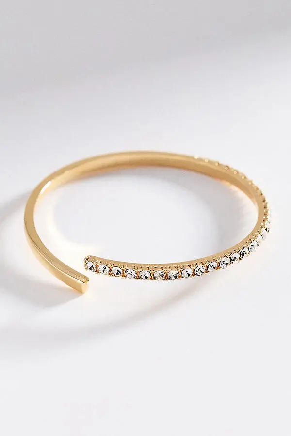 Anthropologie Pavé Diamond Slim Bracelet - Gold