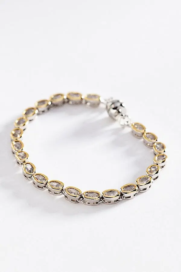 LUV AJ The Palais Tennis Bracelet - Silver
