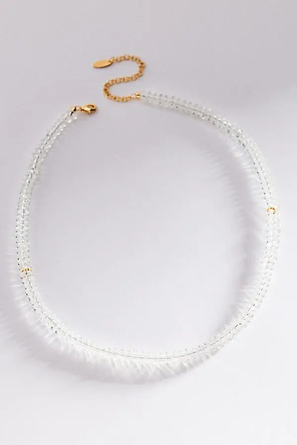 Anthropologie Beaded Necklace - Clear