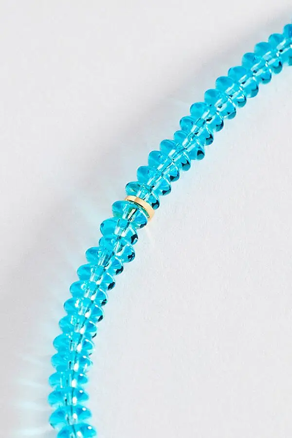 Anthropologie Beaded Necklace - Sky