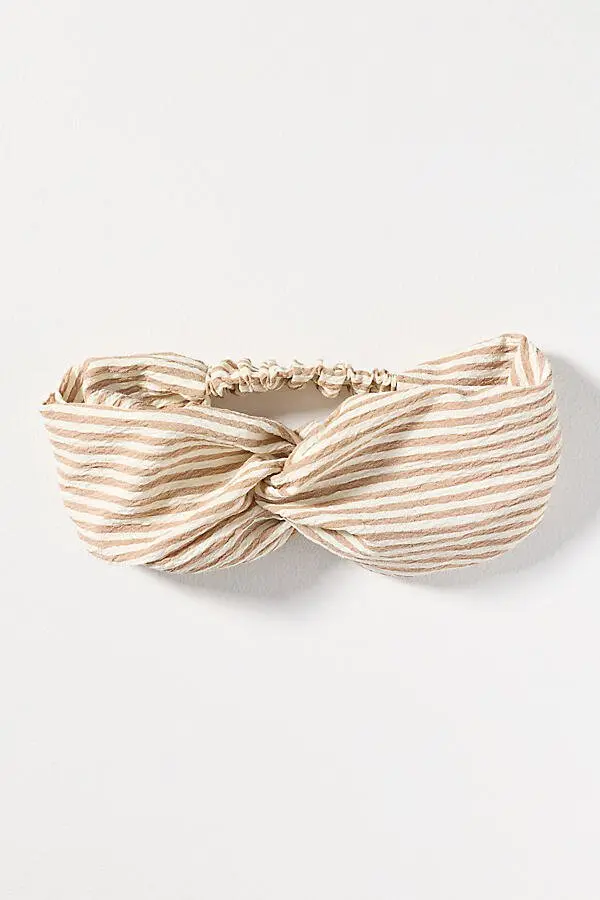 Anthropologie Twisted Stripe Headband - Brown