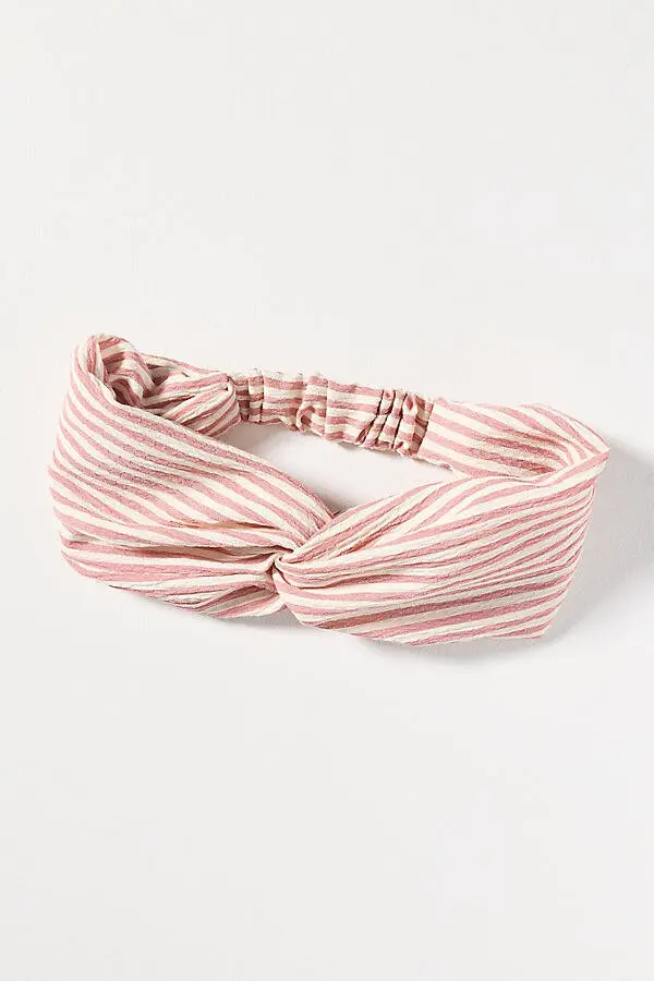 Anthropologie Twisted Stripe Headband - Pink