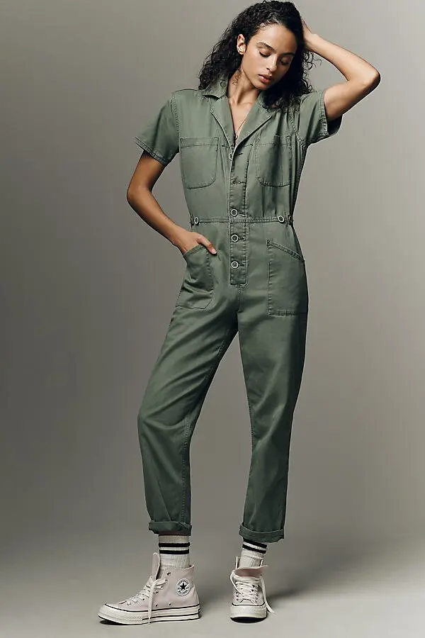 PISTOLA Grover Short Sleeve Field Jumpsuit - Colonel