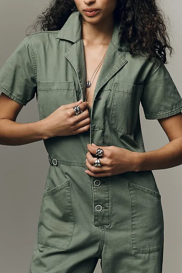 PISTOLA Grover Short Sleeve Field Jumpsuit