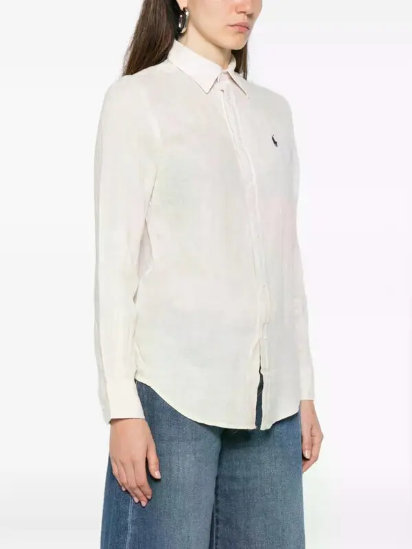 Polo Ralph Lauren Embroidered Logo Curved Hem Shirt