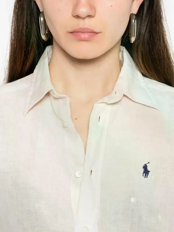 Polo Ralph Lauren Embroidered Logo Curved Hem Shirt