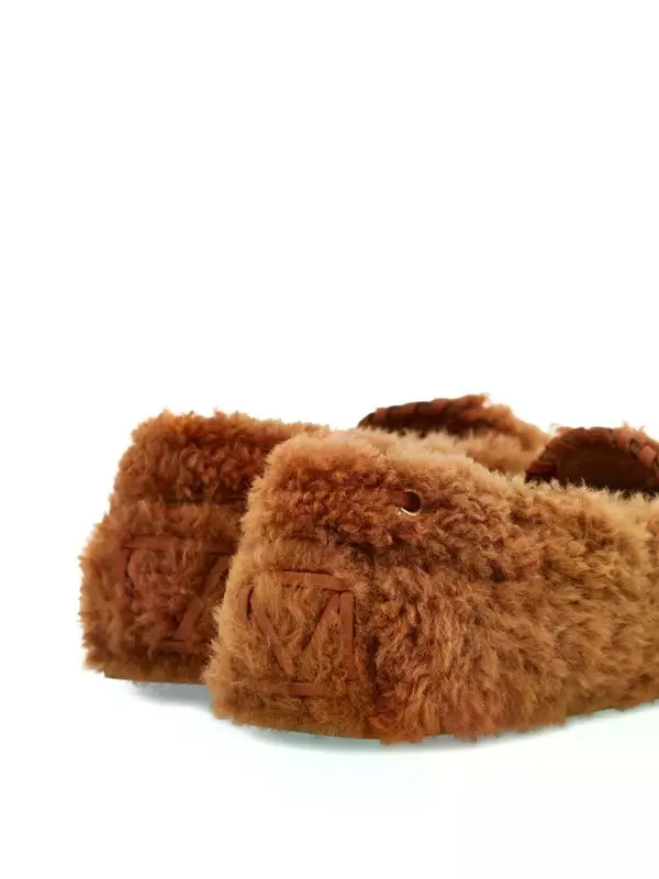 FERRAGAMO Gancini Shearling Loafers
