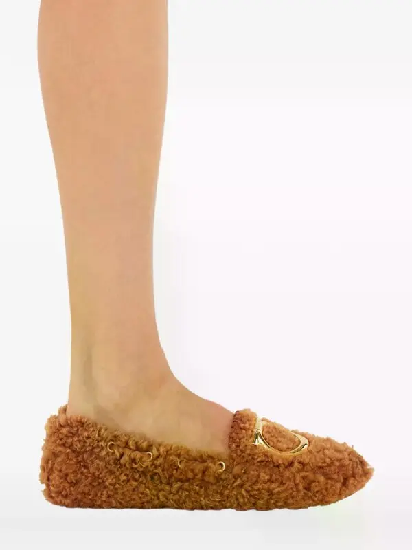 FERRAGAMO Gancini Shearling Loafers