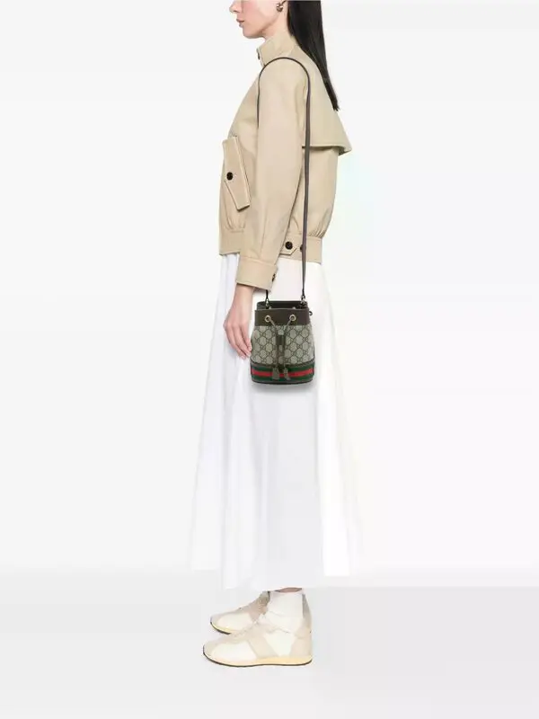 Gucci Mini Gg Supreme Ophidia Bucket Bag