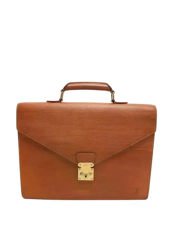 LOUIS VUITTON 1998 Logo-detail Briefcase - Brown