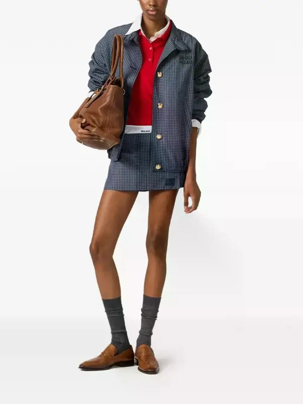 Miu Miu Mini Check-pattern Skort
