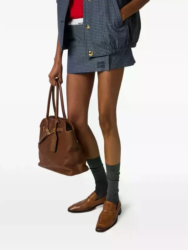Miu Miu Mini Check-pattern Skort