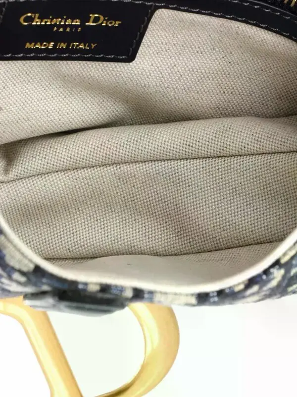Dior Saddle Oblique Canvas Medium Shoulder Bag - Blue