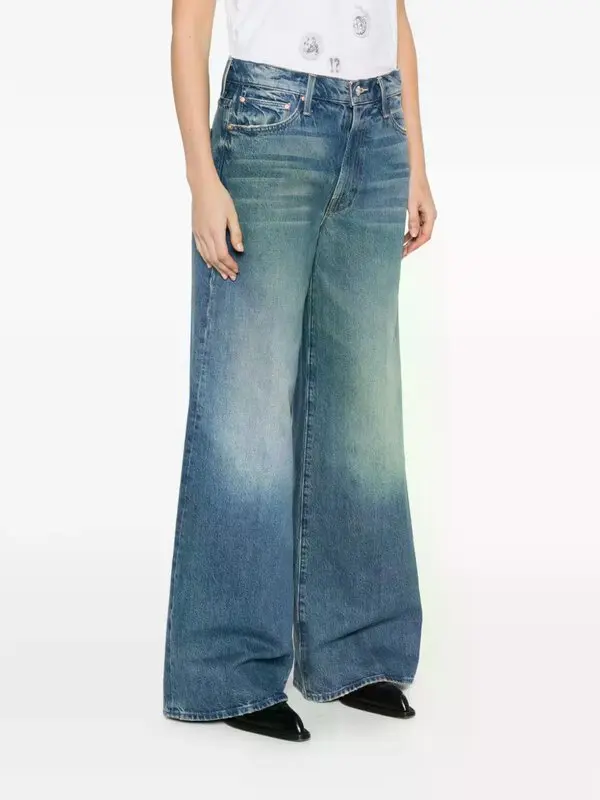 MOTHER The Ditcher Roller Raw-hem Jeans - Blue