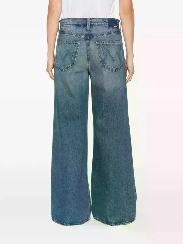 MOTHER The Ditcher Roller Raw-hem Jeans - Blue