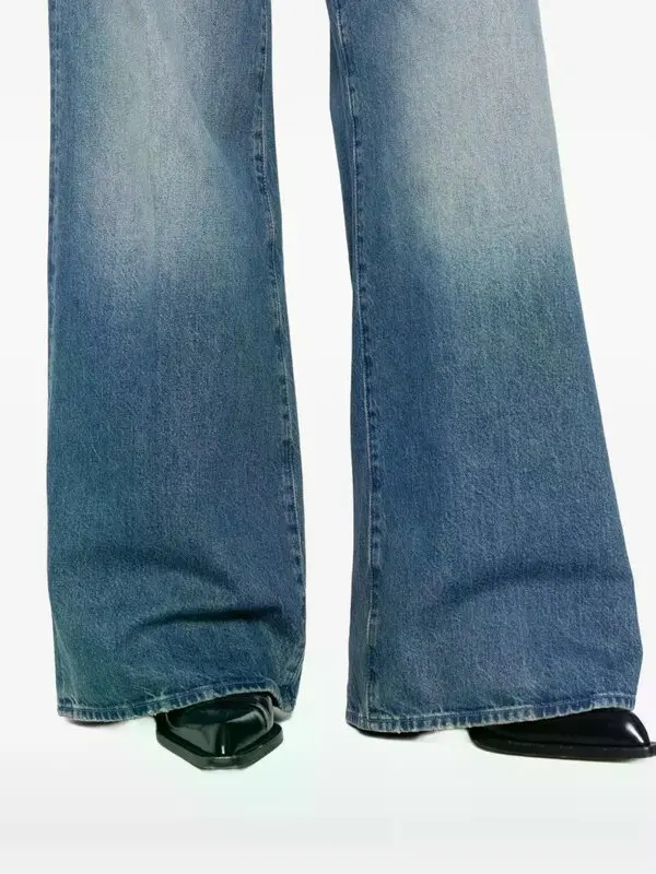 MOTHER The Ditcher Roller Raw-hem Jeans - Blue