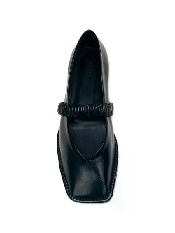 ALOHAS Lauton Ballet Flats With Ruched Detailing - Black