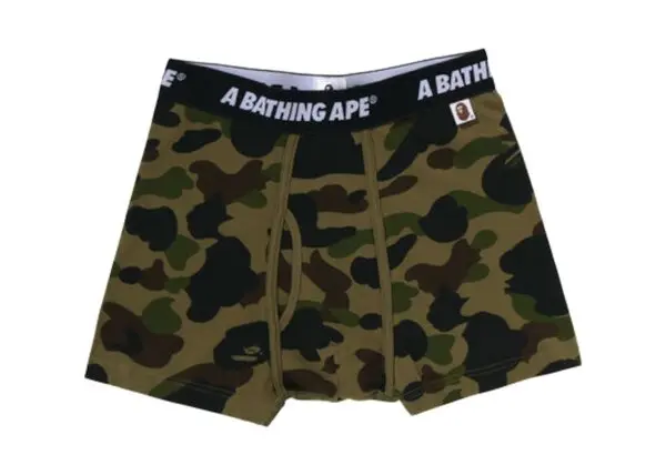 A BATHING APE 1st Camo Trunks Underwear - Green