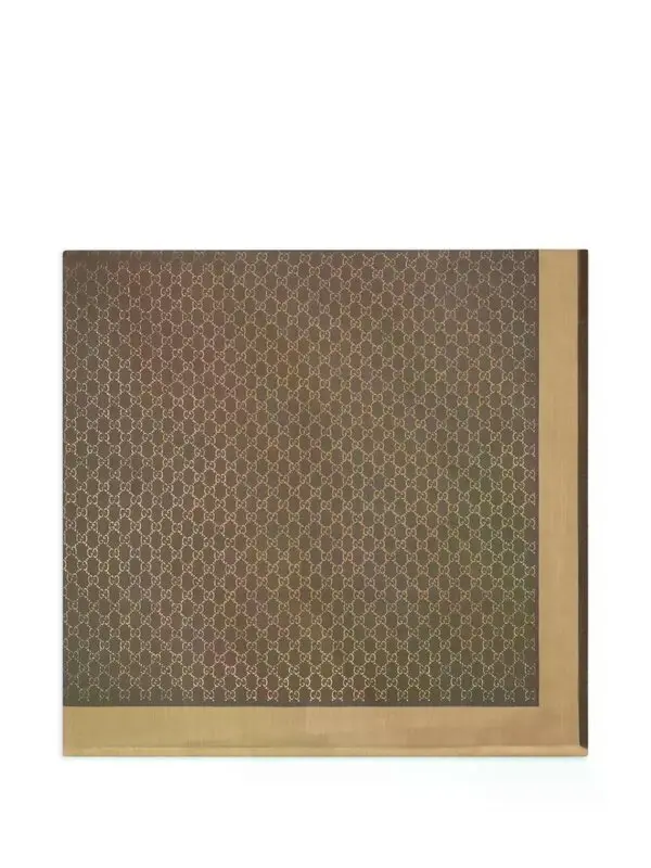 Gucci Patterned Fringed Scarf