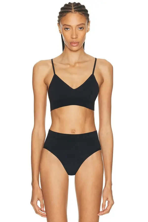 LDMA Low Show V Seamless Bralette - Black