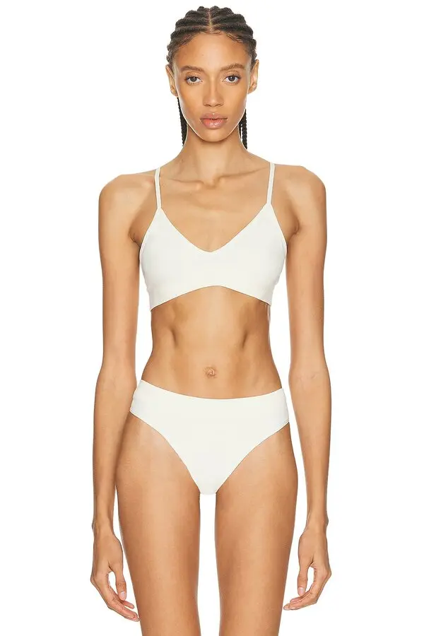LDMA Low Show V Bralette - Cream