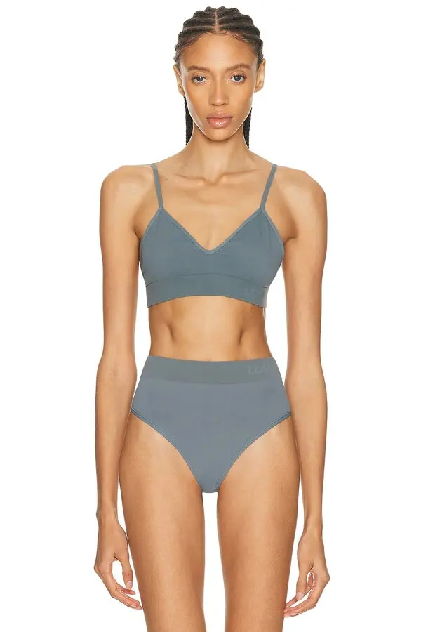 LDMA Low Show V Seamless Bralette - Slate